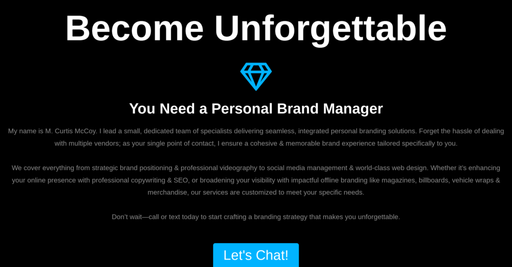 Your Personal Brand Manager